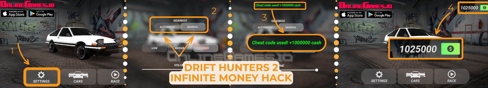 Full Guide: Drift Hunters - Play on OnlineGames.io